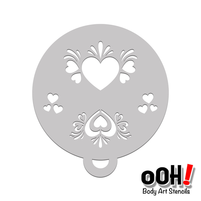 C29 Magic Heart Flip Stencil – Ooh! Body Art Stencils