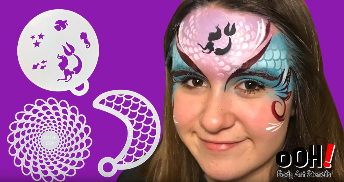 New Mermaid Tutorial – Ooh! Body Art Stencils