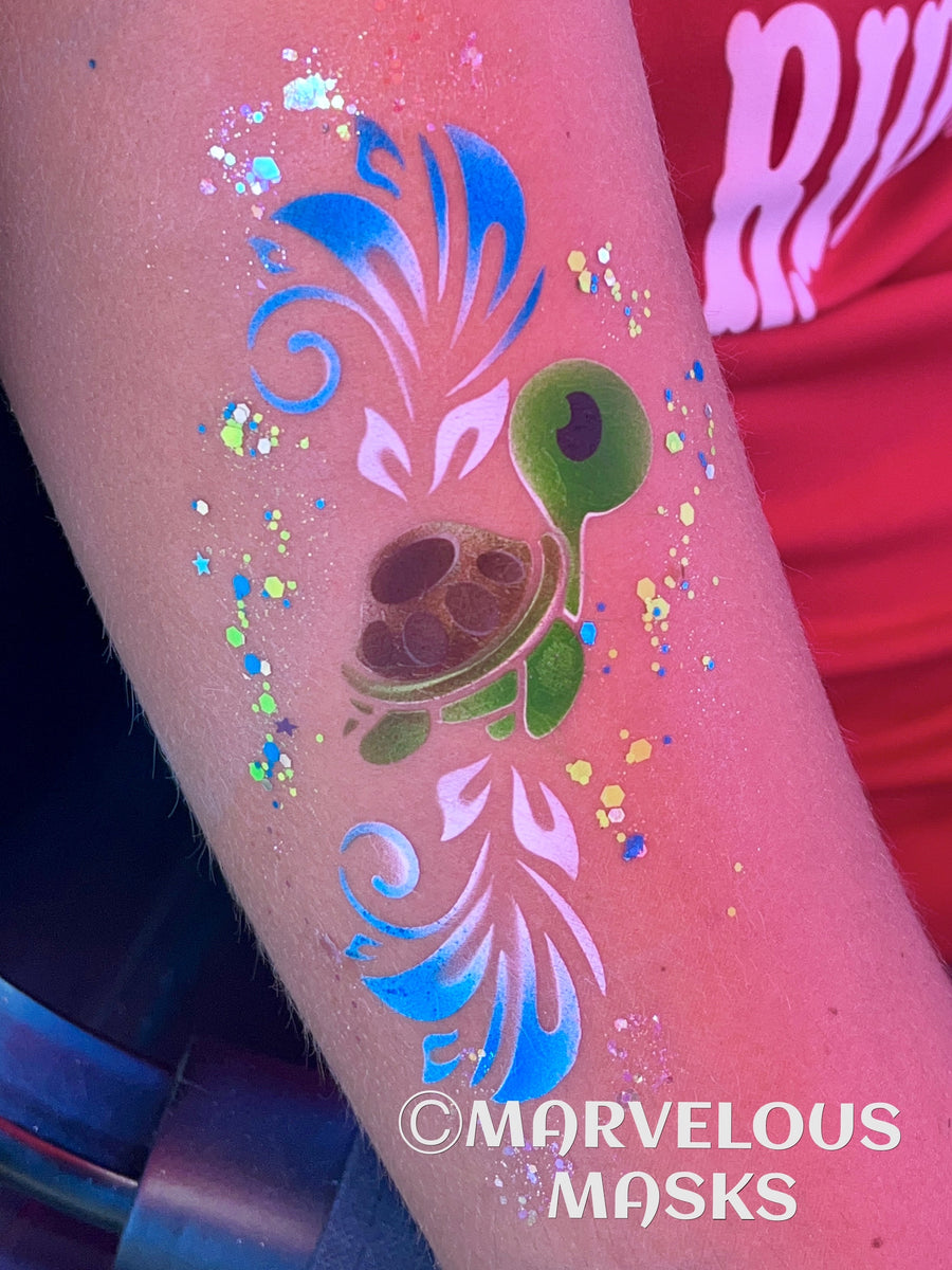 T52 Sea Turtle Tattoo Stencil – Ooh! Body Art Stencils