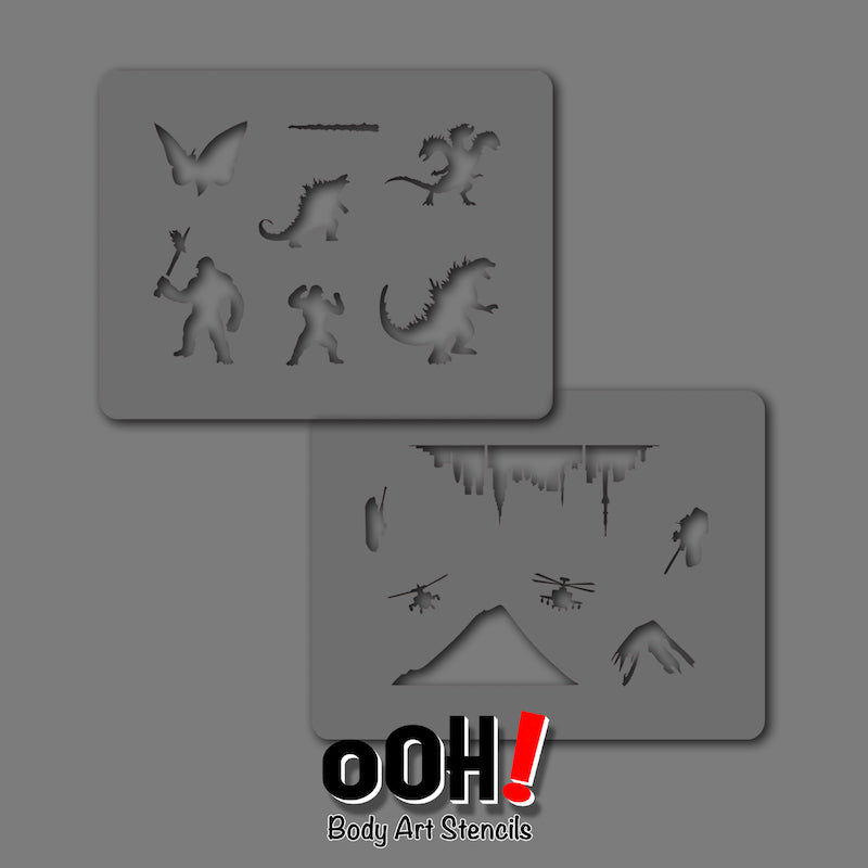 Godzilla - DIGITAL DOWNLOAD – Ooh! Body Art Stencils