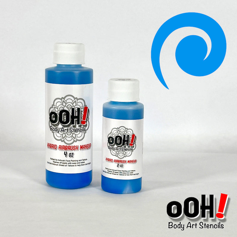 Neon Elderberry Blue Ooh! Hybrid Airbrush Makeup – Ooh! Body Art Stencils