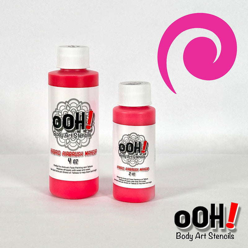 Neon Pinkberry Pink Ooh! Hybrid Airbrush Makeup – Ooh! Body Art Stencils