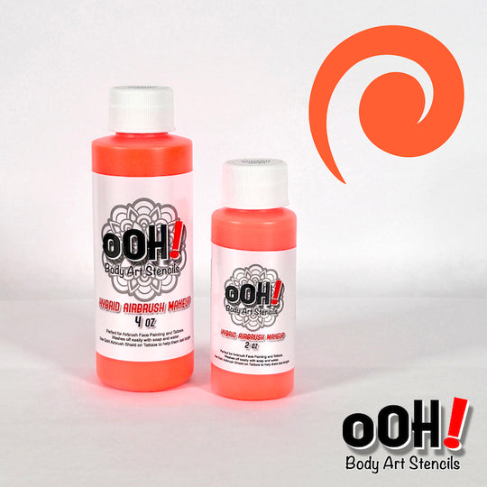 Neon Tangelo Orange Ooh! Hybrid Airbrush Makeup – Ooh! Body Art Stencils
