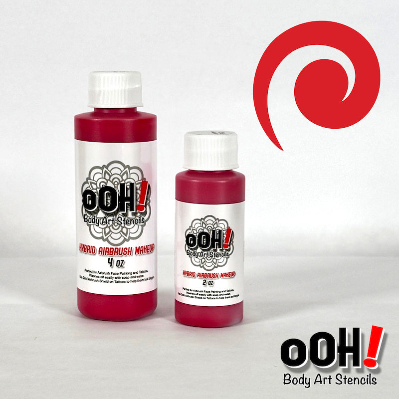 Raspberry Red Ooh! Hybrid Airbrush Makeup – Ooh! Body Art Stencils