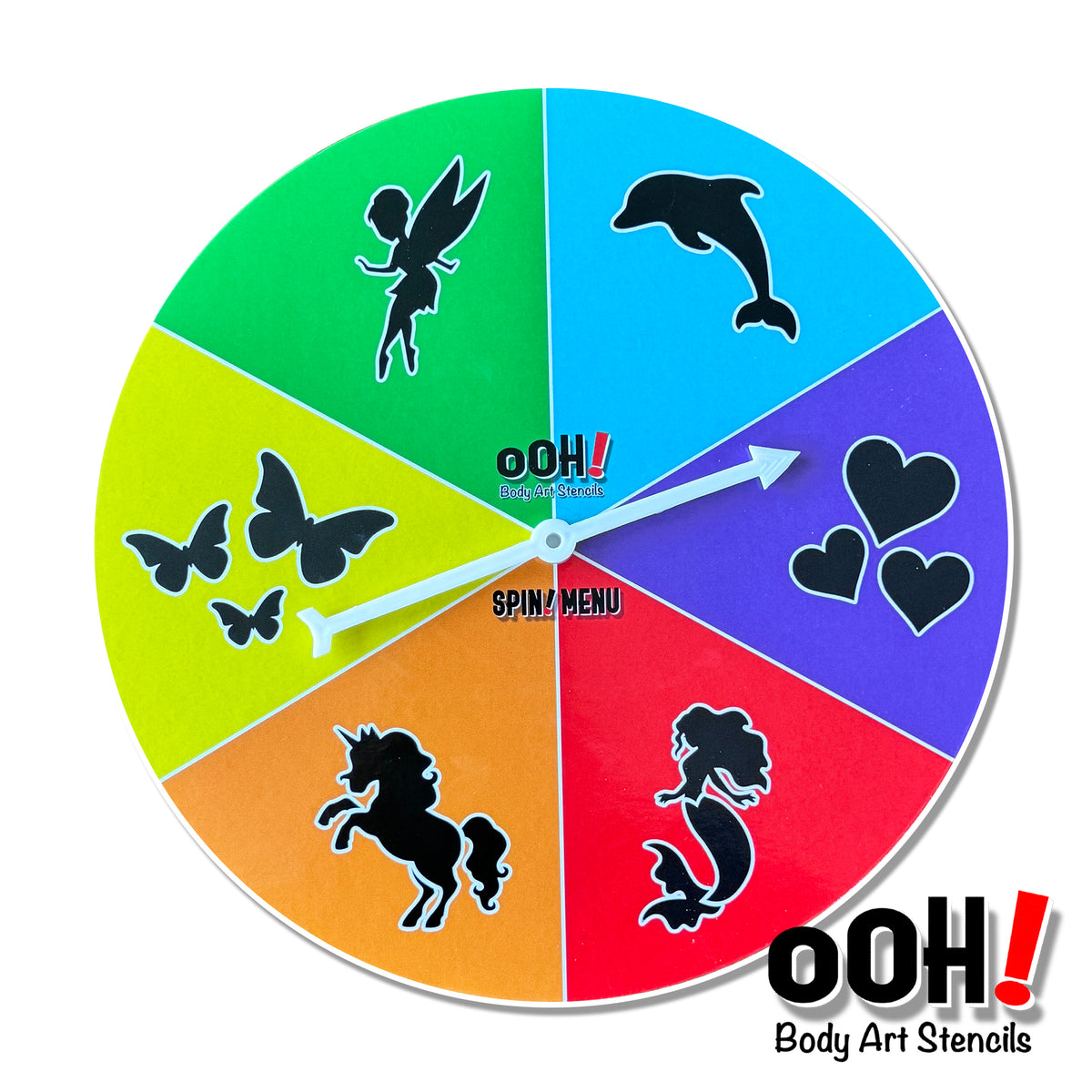 Spin Menu Stencil Set 1 - Pretty Designs – Ooh! Body Art Stencils