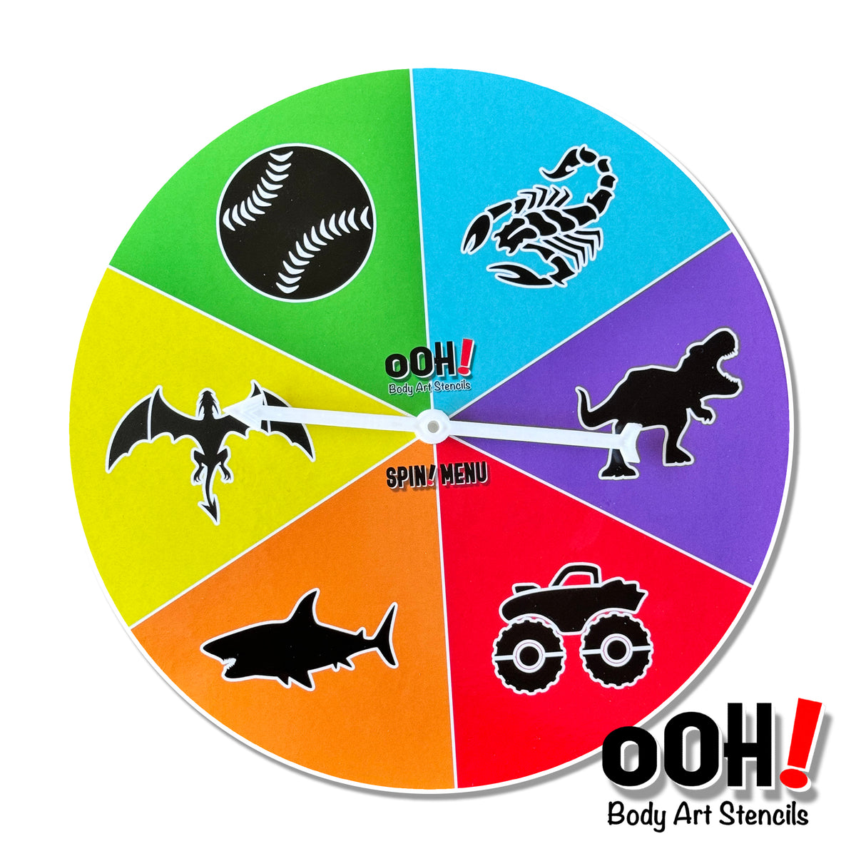 Spin Menu Stencil Set 2 - Rough n Tumble Designs – Ooh! Body Art Stencils