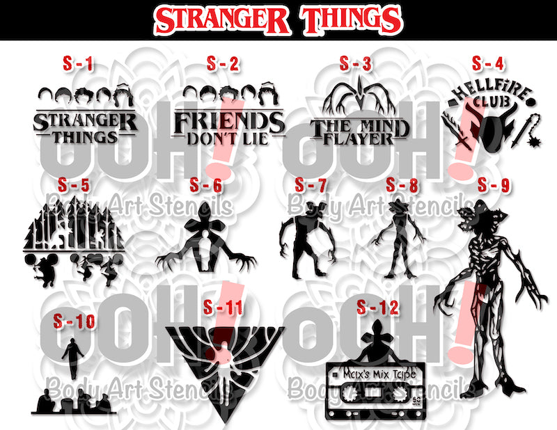 Stranger Things 12-Design Set - Cut Your Own Files - DIGITAL DOWNLOAD ...