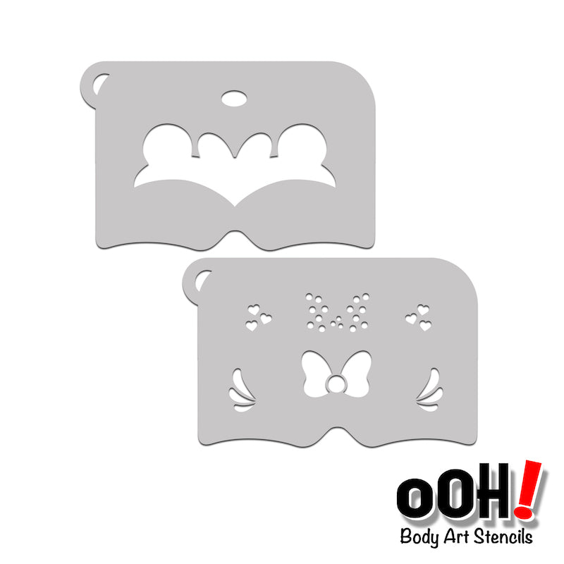 K16 Miss Mouse Airbrush Face Paint Stencil – Ooh! Body Art Stencils