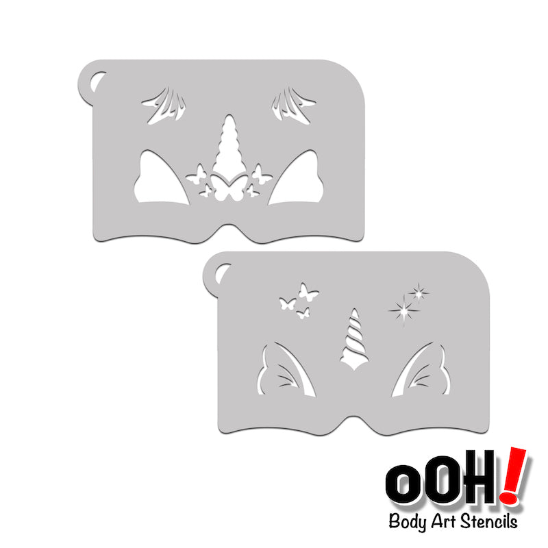 K19 Butterfly Unicorn Airbrush Face Paint Mask – Ooh! Body Art Stencils