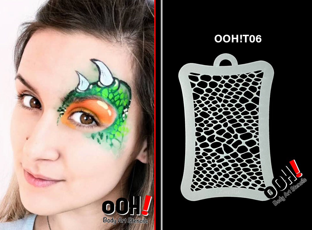 T06 Reptile Skin Texture Stencil – Ooh! Body Art Stencils