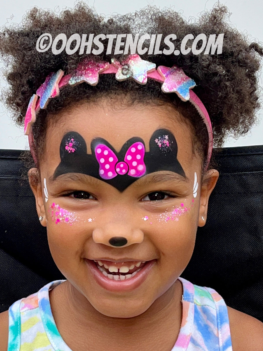 K16 Miss Mouse Airbrush Face Paint Stencil – Ooh! Body Art Stencils