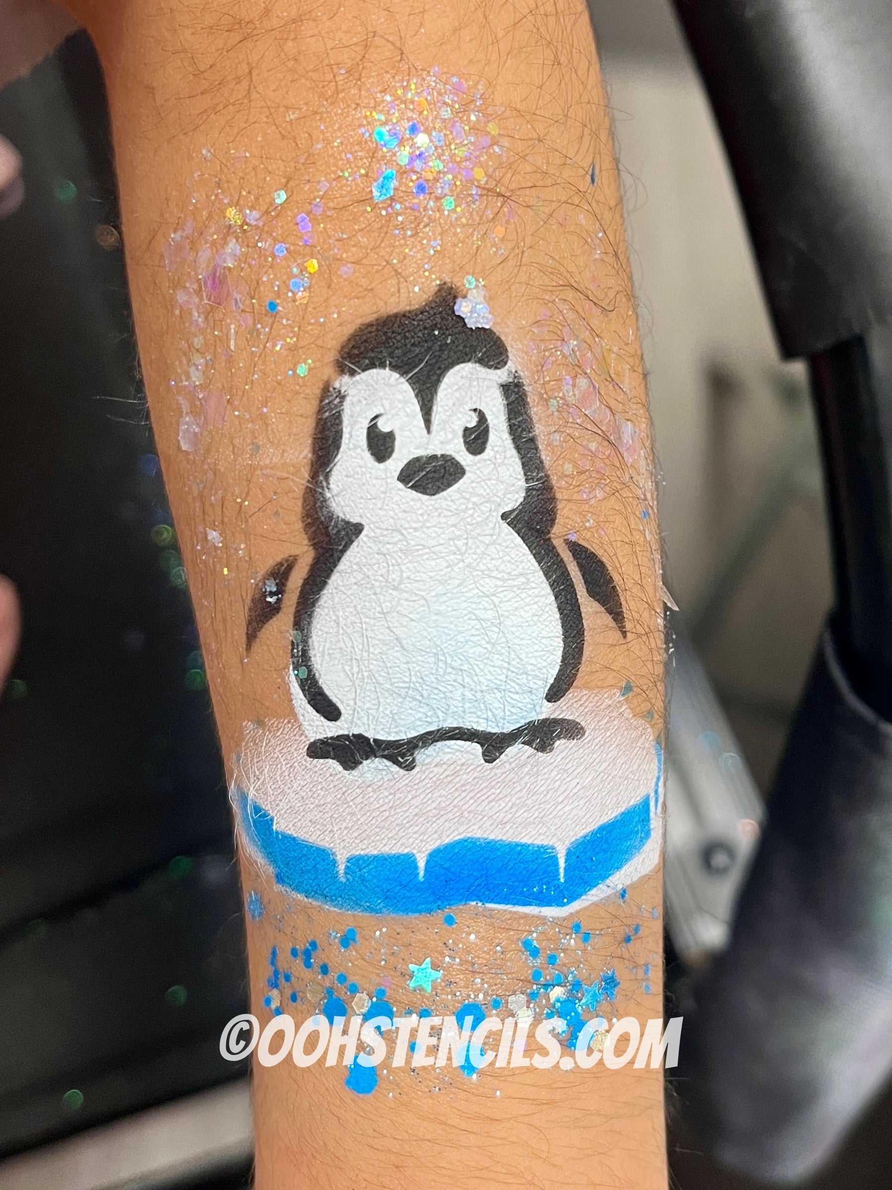 T34 Penguin Tattoo Stencil – Ooh! Body Art Stencils